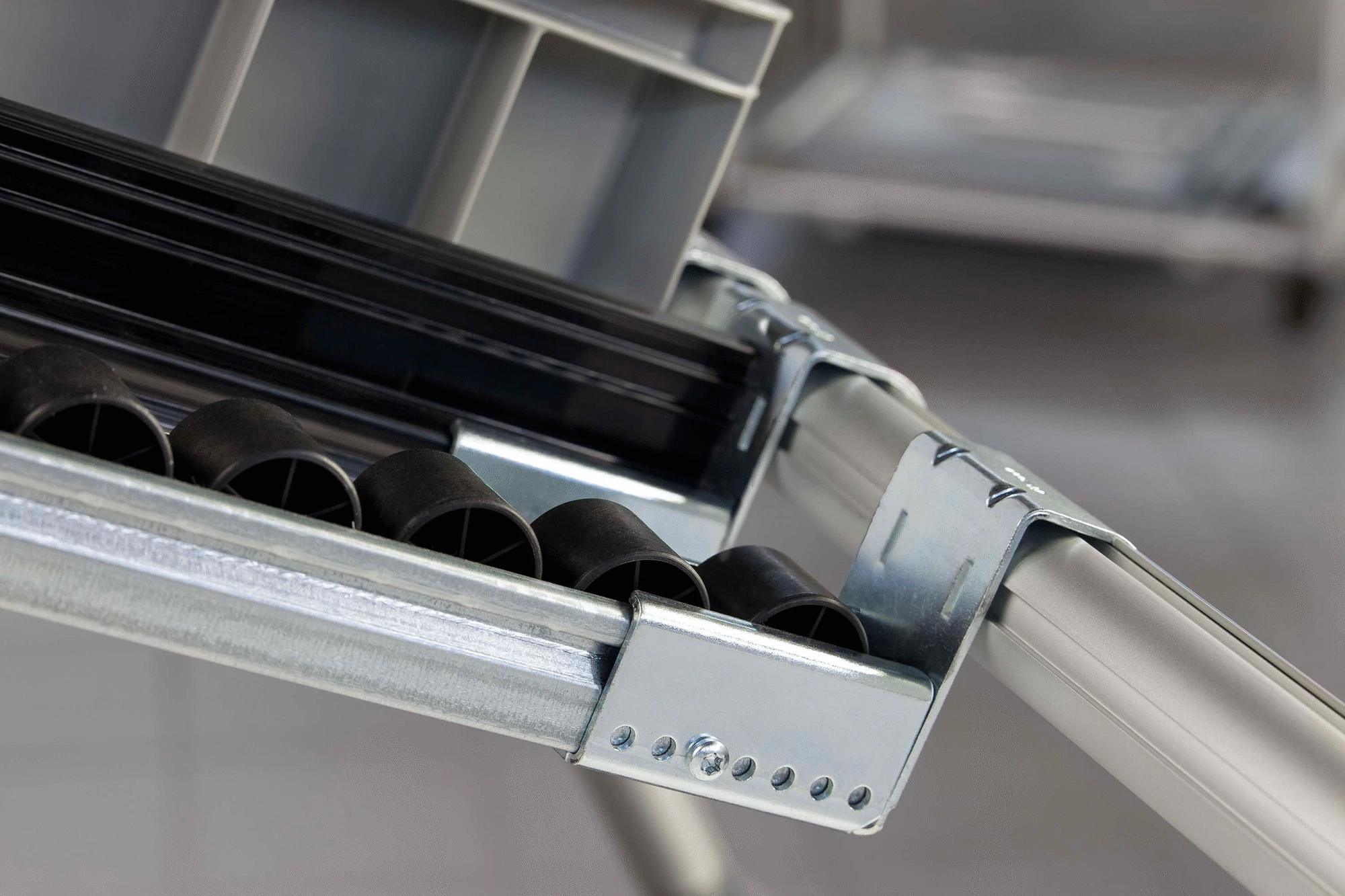 Roller Conveyor St, Fastening Bracket D30 with Stop H27 » AluFlex Group
